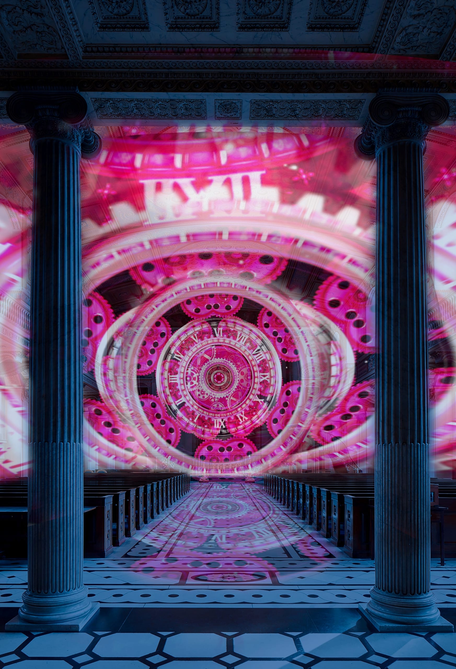 Time by Luxmuralis - Old Royal Naval College